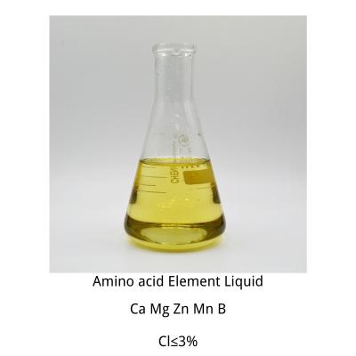 China Amino Acid Liquid Fertilizer with Ca Mg Zn B Mn pH 3-5 Yellow Organic Micronutrients for sale