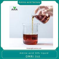 China Organic Amino Acid Liquid Fertilizer OMRI 50% 8-0-0 for Foliar Spray for sale