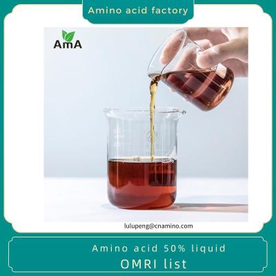 China Organic Amino Acid Liquid Fertilizer OMRI 50% 8-0-0 for Foliar Spray for sale