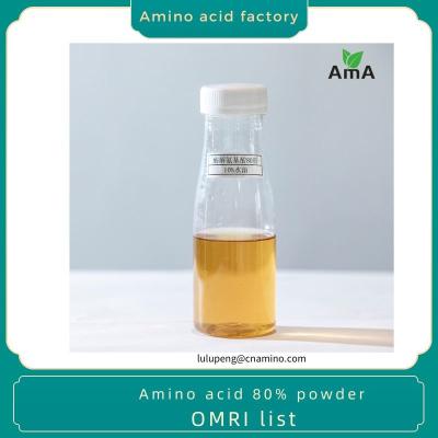 China OMRI Listed Amino Acid Organic Fertilizer 80% Powder 14-0-0 25kg Bag for sale
