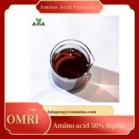 China Organic Liquid Amino Fertilizer 50% Amino Acid 8-0-0 NPK Foliar Spray OMRI Certified for sale
