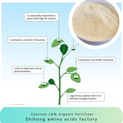 China Amino Acid Chelate Fertilizer 16% Calcium 20% Amino Acid Yellow Powder for Crop Yield for sale