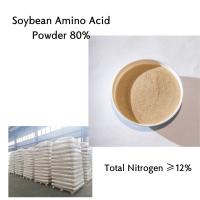 China Hydrolyzed Soybean Amino Acid Fertilizer 80% Powder Fast Release Free Amino Acid 75% for sale