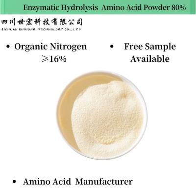 China Soya Enzymatic Hydrolysis Amino Acid Powder 16-0-0 Organic Nitrogen Fertilizer 80% for sale