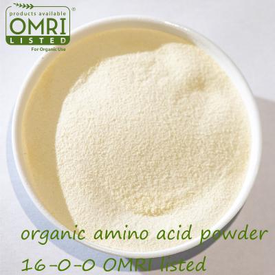 China 16-0-0 Amino Acid Powder 80% Organic Nitrogen Fertilizer Hydrolyzed Proteins 20KG for sale
