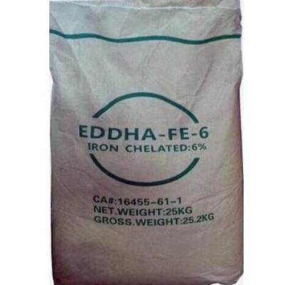 China EDDHA Fe 6% Ortho-Ortho 4.8 Water Soluble Iron Chelated Fertilizer for Agricultural Crops for sale