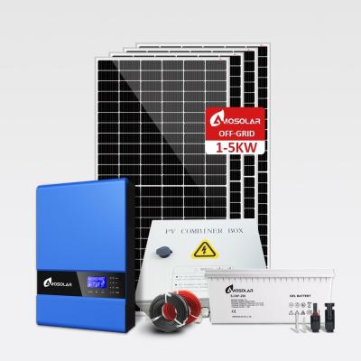 China Roof Mounting 5Kw 10Kw Off-Grid Solar Energy System for Home 3Kw CE/TUV Certified for sale
