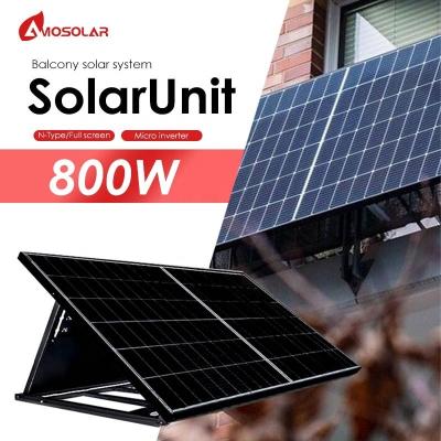 China 600w 800w Monocrystalline Silicon Solar Hybrid Power System Kit for Balcony by Amosolar for sale