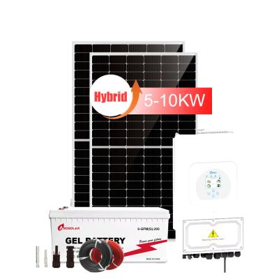 China 6kw Home Hybrid Solar Power System Kit with 3kw On-Off Grid and 30kw Wind Energy Storage for sale