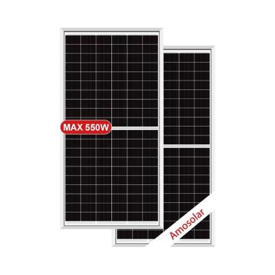 China MC4 Compatible Connector Amosolar PERC Mono 540w 550w 560w PV Panel for Home Hybrid Solar System for sale