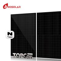 China 300mm / 300mm Cable Length Full Black Mono N Type Topcon Solar Panels 565w 580w with 144 for sale