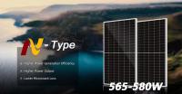 China Half Cell Mono 550w 575W 580W 590W N Type Solar Panels for Roof and IP68 Junction Box for sale