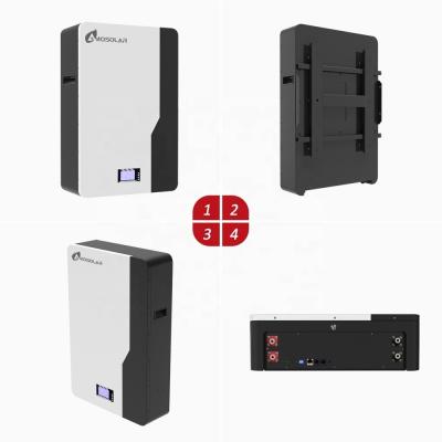 China Amosolar 48V/51.2V 100ah 200ah 5kwh 10kwh 2.5kwh Lithium Ion Battery for Solar Storage for sale