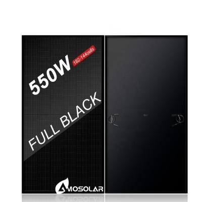 China MC4 Compatible Connector Amosolar Mono-crystalline Solar Panel for Solar Power System 545w for sale