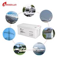 China NO Chargeable Amosolar Gel Battery 12V 200Ah 250Ah 300Ah for Home Solar Panel Storage for sale