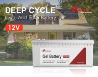 China Amosolar High Capacity 12V 24V 100Ah 200Ah Lead Acid Battery for Solar Power System for sale