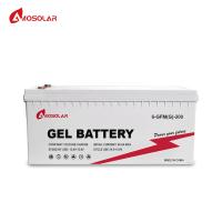 China Amosolar Gel Solar Storage Battery 12V 150Ah 200Ah for House Room Temperature Storage for sale