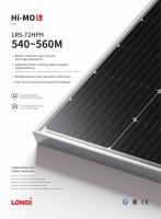 China Longi Himo 5 Explorer LR5 72HGD 585W 590W 600W Bifacial Solar Panels for Standards for sale