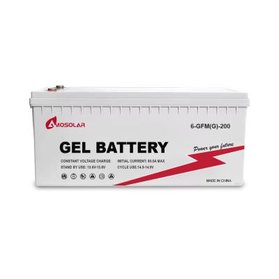 China 12V 100Ah 200Ah 250Ah Amosolar Deep Cycle Power Solar Gel Battery for Off Grid System for sale