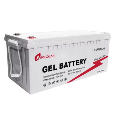 China Amosolar Competitive 12V 100Ah 120Ah 150Ah 200Ah Gel Batteries for Energy Storage System for sale
