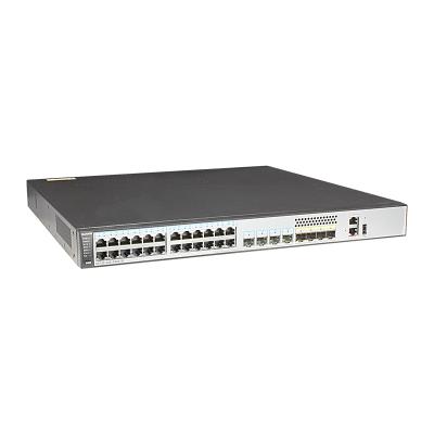 China Huawei Switch S5720-28X-PWR-SI-DC with 24 Ethernet 10/100/1000 PoE+ ports 4 10 Gig SFP+ ports and 650W DC power for sale
