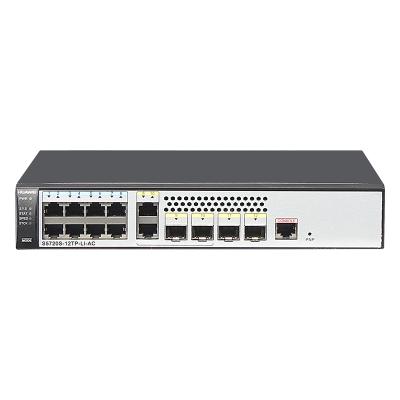 China Huawei S5720S-12TP-LI-AC Network Switch with 8 Ethernet 10/100/1000 Ports 2 Gig SFP Ports and 2 Dual-Purpose Ports for sale