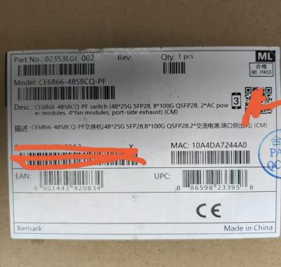 China CE6860-SAN Huawei CloudEngine San Switch 02354FPM With 48*25GE SFP28 8*100GE QSFP28 ports for sale