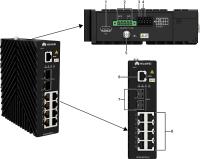 China S5735I-H8T2XN-V2 Huawei Original Industry Grade Switch  8*10/100/1000BASE-T Ports , 2*10GE SFP+ Ports , DIN Rail Mounting DC Supply for sale