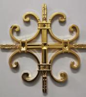 China Uv Proof Plastic Golden Flower External Georgian Bars , Glass Fittings Upvc Georgian Glazing Bars for sale
