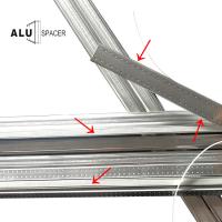 China ABM Labour saving aluminum bar with two side adhesive butyl tape for insulating glass production for sale