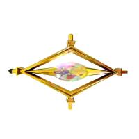 China ABM Gorgeous gold Georgian bar connector for sale