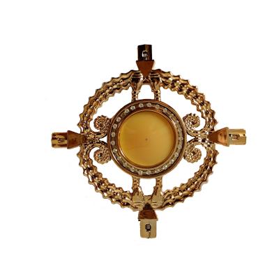 China China glass fittings UV proof Plastic Golden Flower Georgian Bar Decoration Bar Insulating Glass for sale