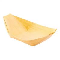 China Party Occasion Compostable Wooden Boat Sushi Packaging Container Poplar Wood Material for sale