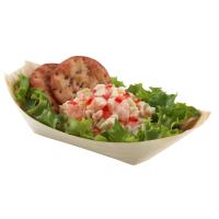 China Party Occasion Compostable Wooden Boat Sushi Packaging Container Poplar Wood Material for sale