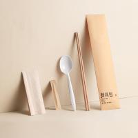 China Free Design Eco-Friendly Disposable Cutlery Packaging with Fork and Spoon Chopsticks for sale