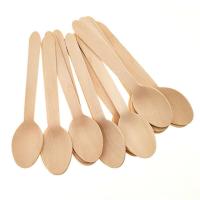 China Custom Logo Fast Food Tableware Natural Color Wooden Cutlery Set for Restaurants for sale
