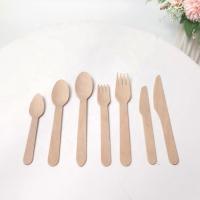 China Printed Logo Disposable Cutlery Bag Wrap Wood Cutlery Set for Corporate Promotions for sale