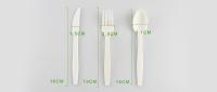 China Rice white PLA biodegradable cutlery Disposable spoon fork and knife with Trade Assurance for sale