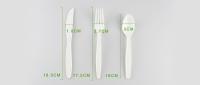 China Rice white PLA biodegradable cutlery Disposable spoon fork and knife with Trade Assurance for sale