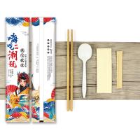 China Production Spoon and Chopstick Set Customize Logo Disposable Korean Tableware Utensil for sale