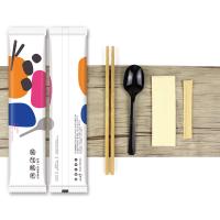 China Production Spoon and Chopstick Set Customize Logo Disposable Korean Tableware Utensil for sale