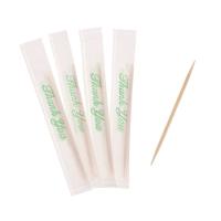 China Natural Bamboo Toothpick with Personalized Logo and Paper Package Size 8.5cm*1.6cm for sale
