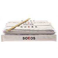 China Disposable Chopsticks Sleeve for Caterers Canteens Korean Logo Bamboo Twins Sushi Bag for sale