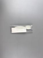 China Custom Logo Biodegradable Flatware Disposable Spork with Individual Wrapping and Napkin for sale