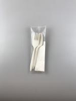 China Custom Logo Biodegradable Flatware Disposable Spork with Individual Wrapping and Napkin for sale