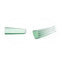 China 100pcs/box Heavy Duty Disposable Forks Clear Green Plastic Silverware for Production for sale