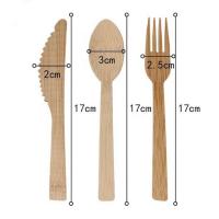 China Eco-Friendly Choice 100% Bamboo Disposable Cutlery Spoon and Fork Set for Catered Events for sale