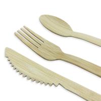 China Eco-Friendly Choice 100% Bamboo Disposable Cutlery Spoon and Fork Set for Catered Events for sale