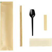 China Packing Material Plastic Film Disposable Cutlery Set Combo for Outdoor Tableware for sale