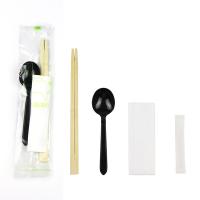 China Packing Material Plastic Film Disposable Cutlery Set Combo for Outdoor Tableware for sale